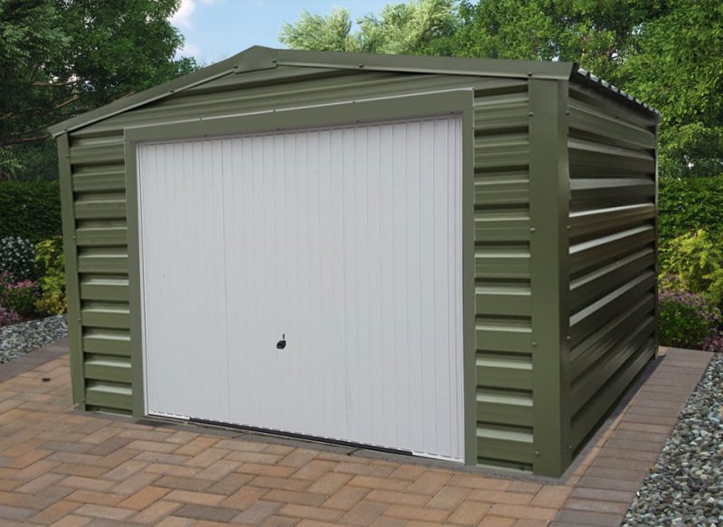 All Seasons Steel Garages Olive Green - All Seasons Steel Buildings
